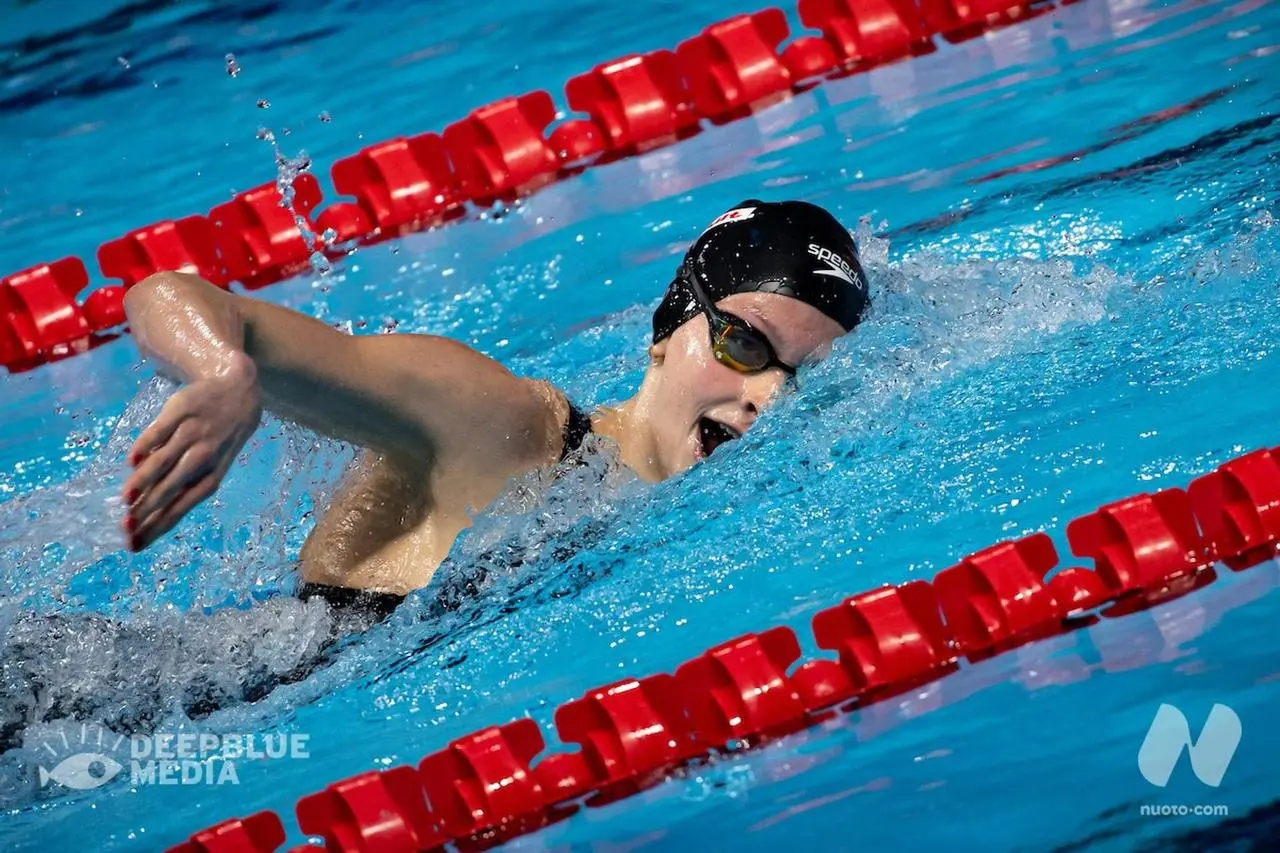 USA. Fran Crippen Swim Meet. Katie Grimes: 400 misti (4.32.45), secondo ...