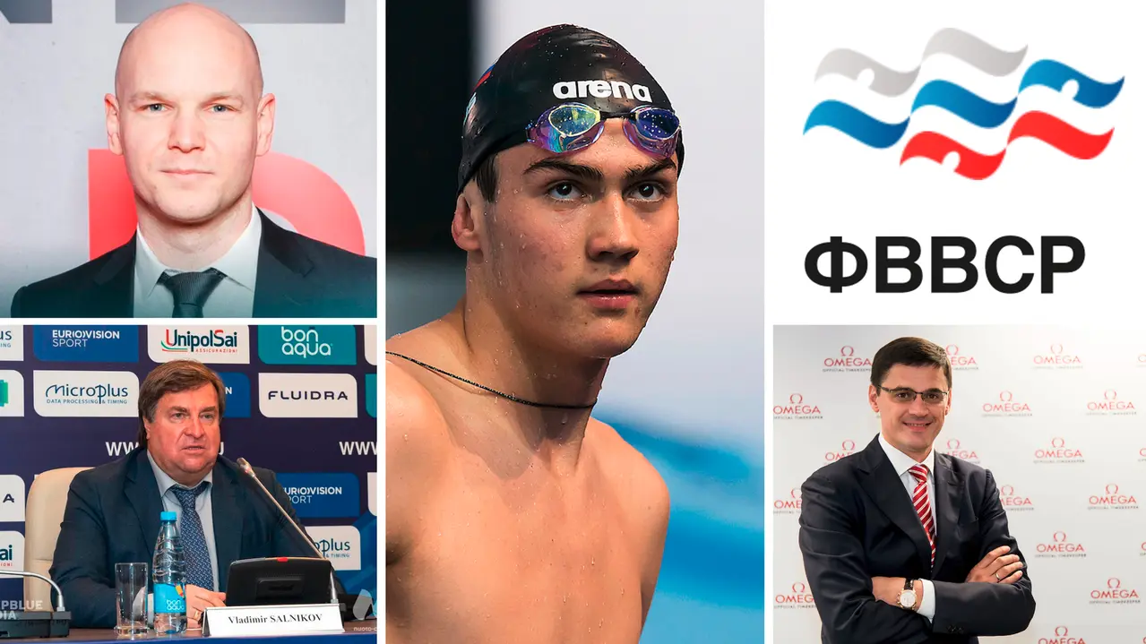 Federazione Russia. Kliment Kolesnikov e Alexander Popov nella commissione nuoto.