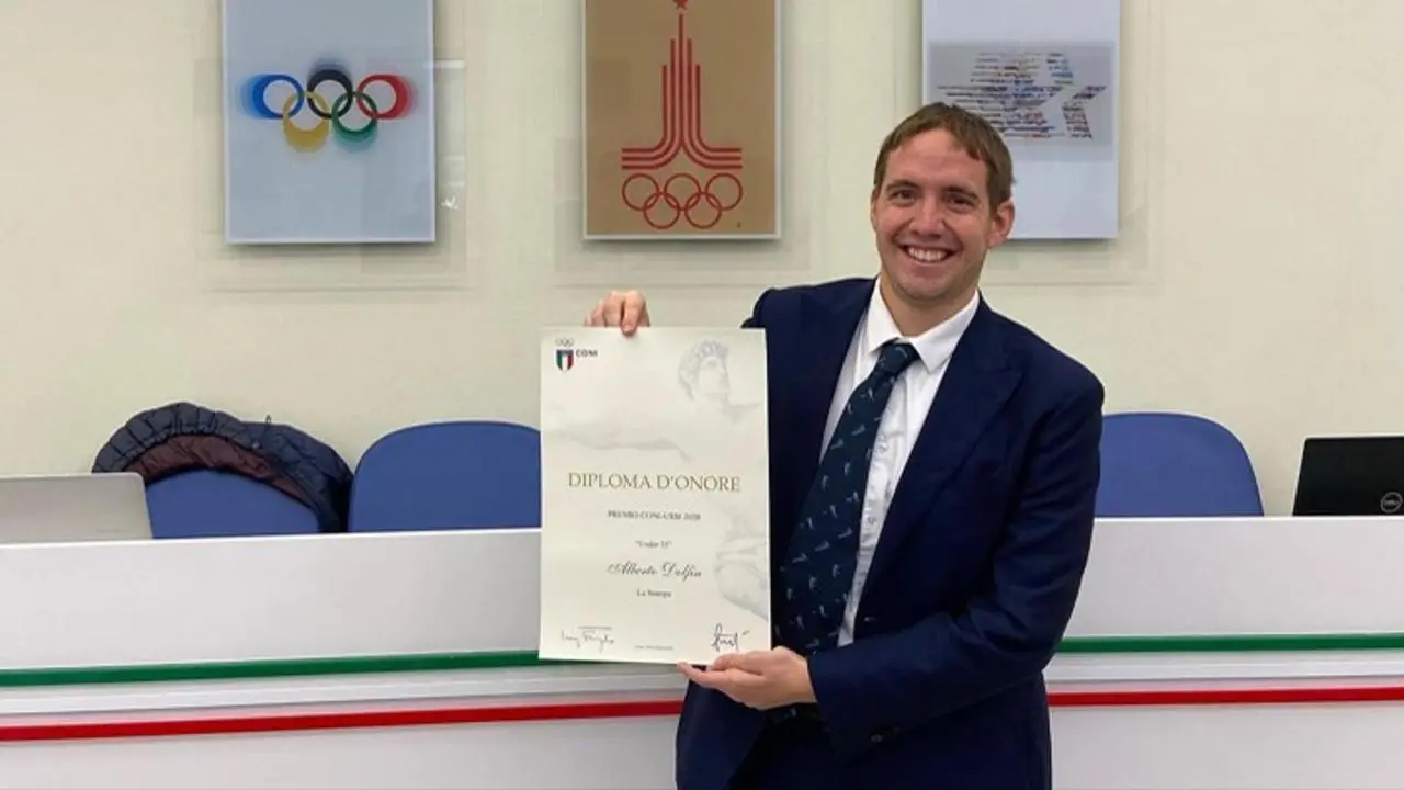 Alberto Dolfin premiato al Salone d'Onore del CONI