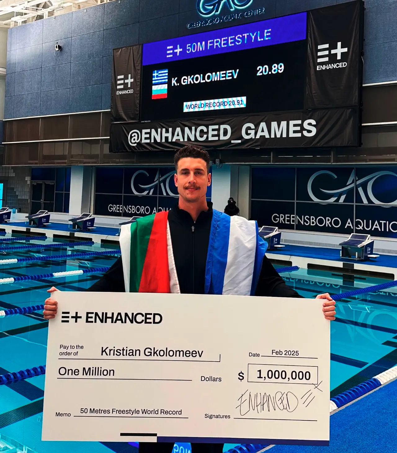 Presentati gli Enhanced Games, Kristian Gkolomeev nuota più veloce del ...