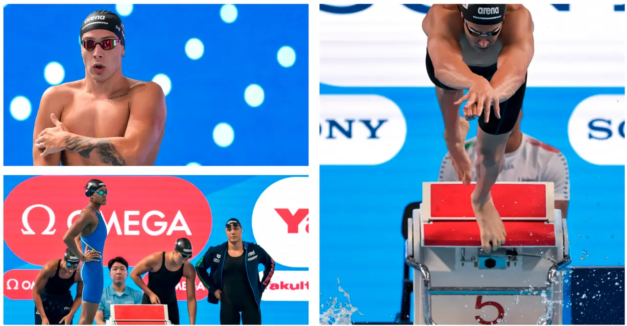 Singapore. Day 1. Batterie concluse. Marco De Tullio e le 4x100 stile ...